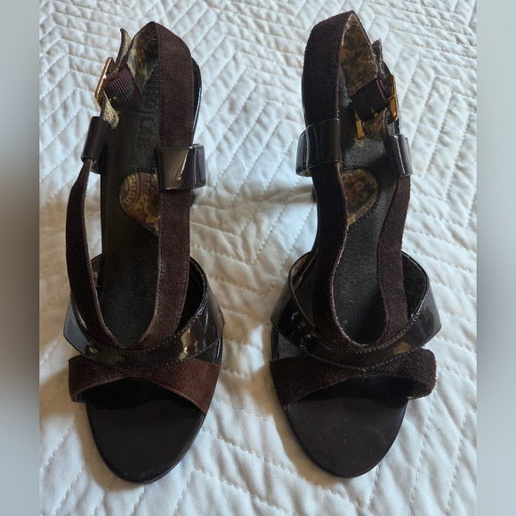 Soho Lab | Shoes | Soho Lab Brown Heel Sandals 8 | Poshmark